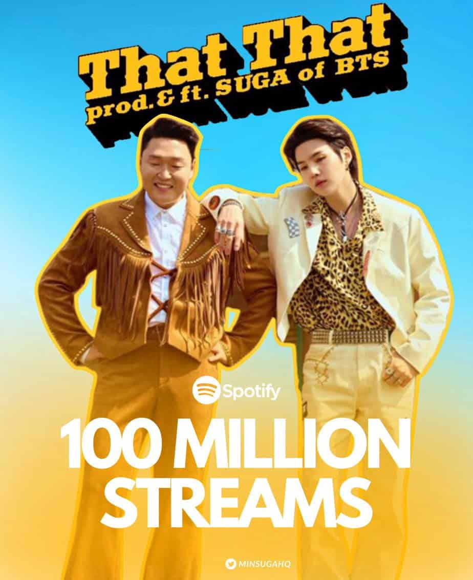 PSY ve BTS’ten SUGA İş Birliği “That That”, Spotify'da 100 Milyon ...