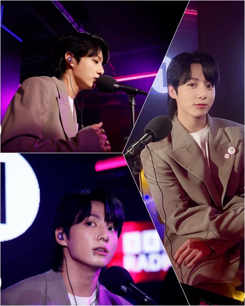 BTS'ten Jung Kook, BBC Radio 1'da "Seven" ve Oasis'ten "Let There Be Love" Şarkısının Canlı ...