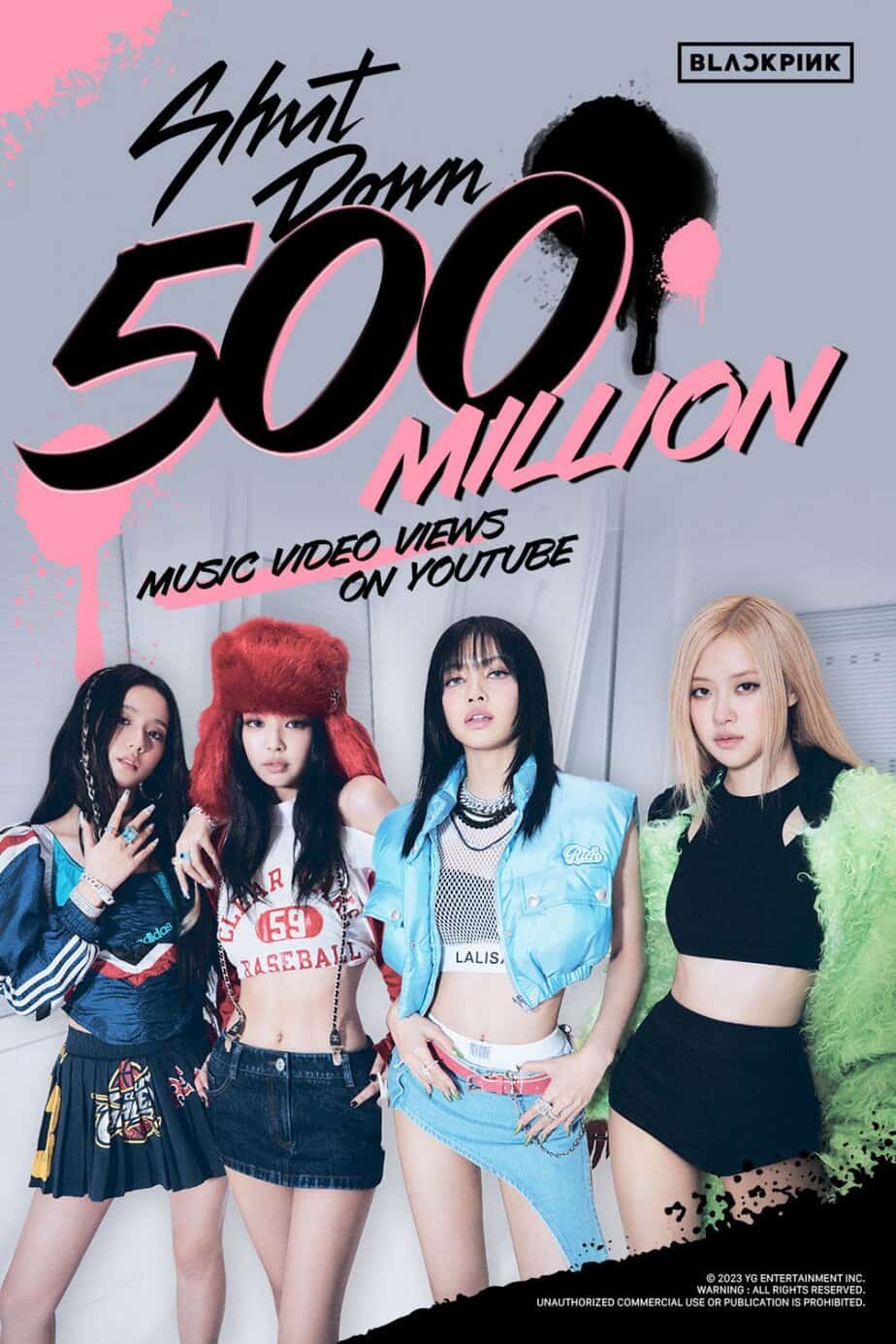 BLACKPINK'in "Shut Down"ı, 500 Milyon İzlenmeye Ulaşan 11. Grup Müzik Videosu Oldu - KoreZin